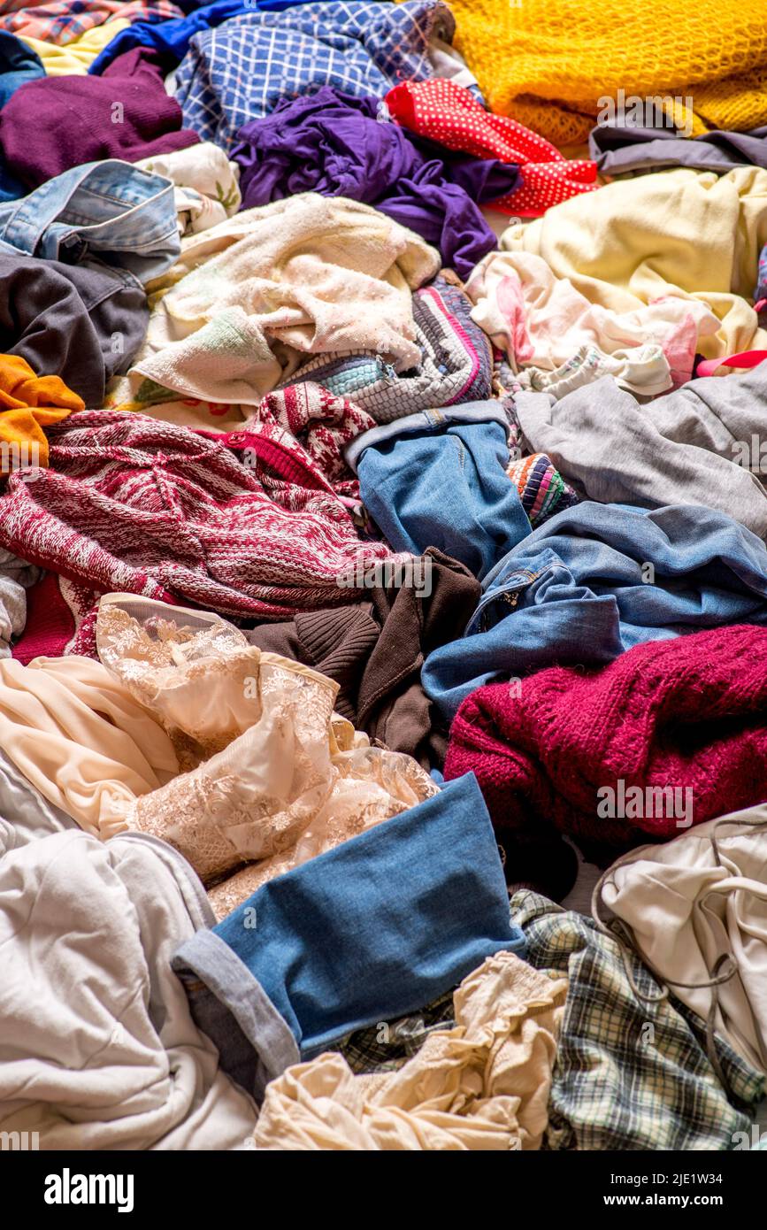 Clothes waste pile hi-res stock photography and images - Alamy