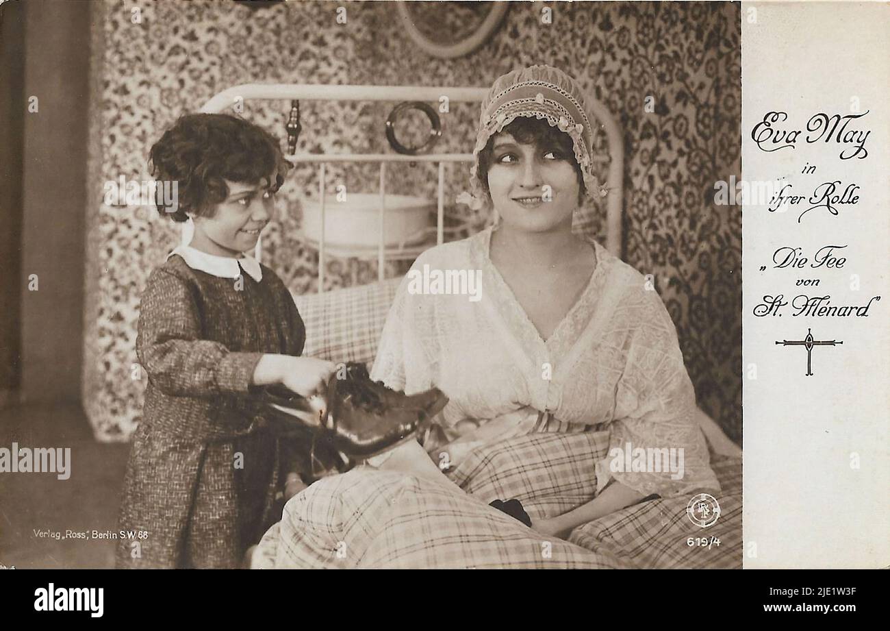 Portrait of Eva May in Die Fee von St. Ménard - German weimar era cinema (1918 - 1935 Stock ...