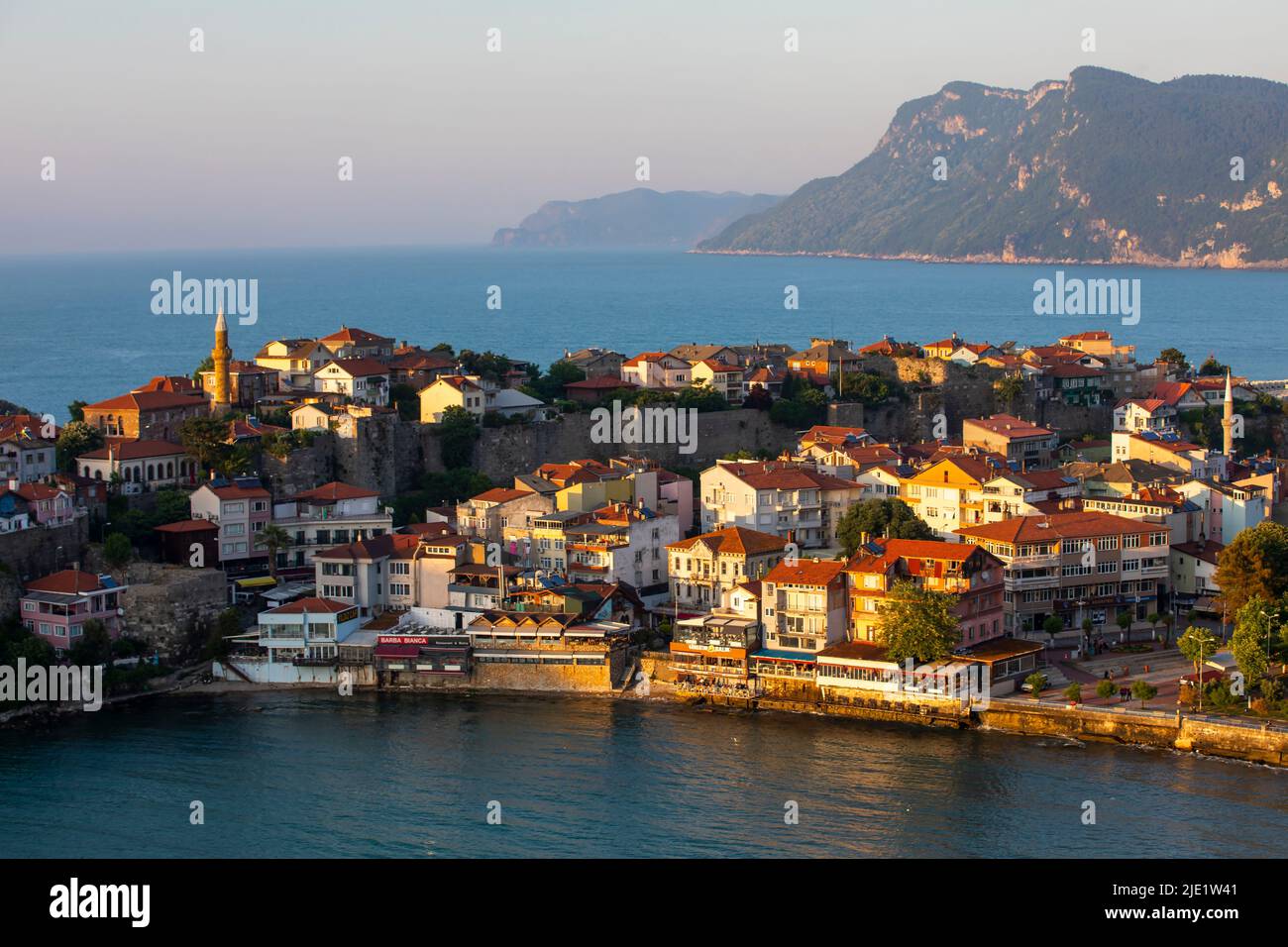 Beautiful cityscape on the mountains over Black-sea, Amasra. Amasra ...
