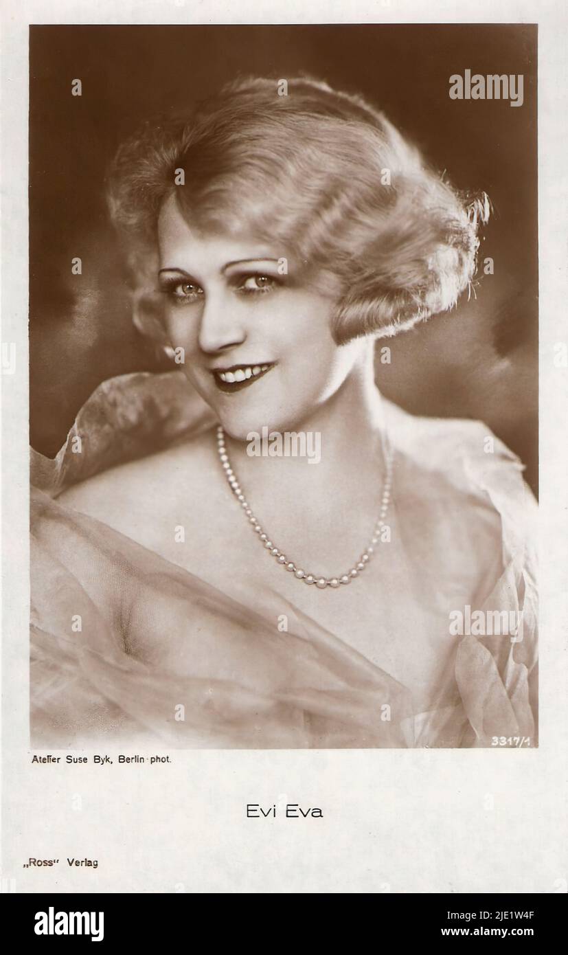 Portrait of Evi Eva 003 - German weimar era cinema (1918 - 1935 Stock ...