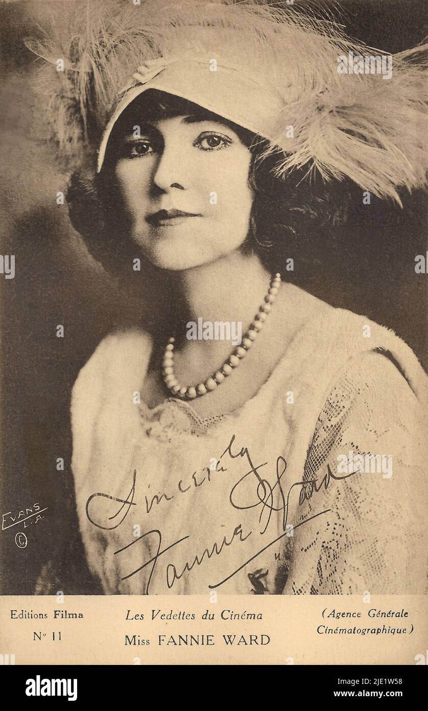 Portrait of Fannie Ward - Hollywood silent movie actress Stock Photo ...