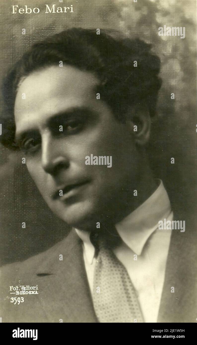Portrait of Febo Mari - Italian silent cinema era actor Stock Photo - Alamy