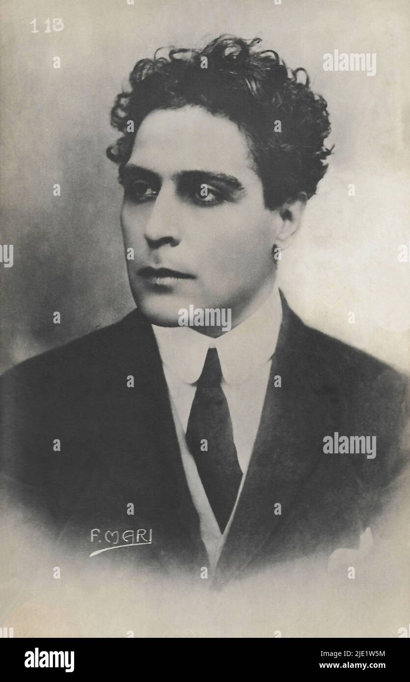 Portrait of Febo Mari 003 - Italian silent cinema era actor Stock Photo ...