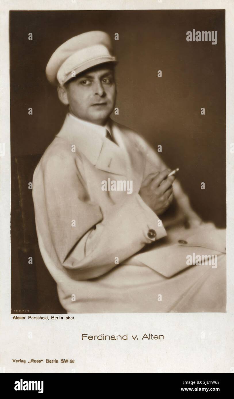 Portrait of Ferdinand von Alten - German weimar era cinema (1918 - 1935 Stock Photo - Alamy