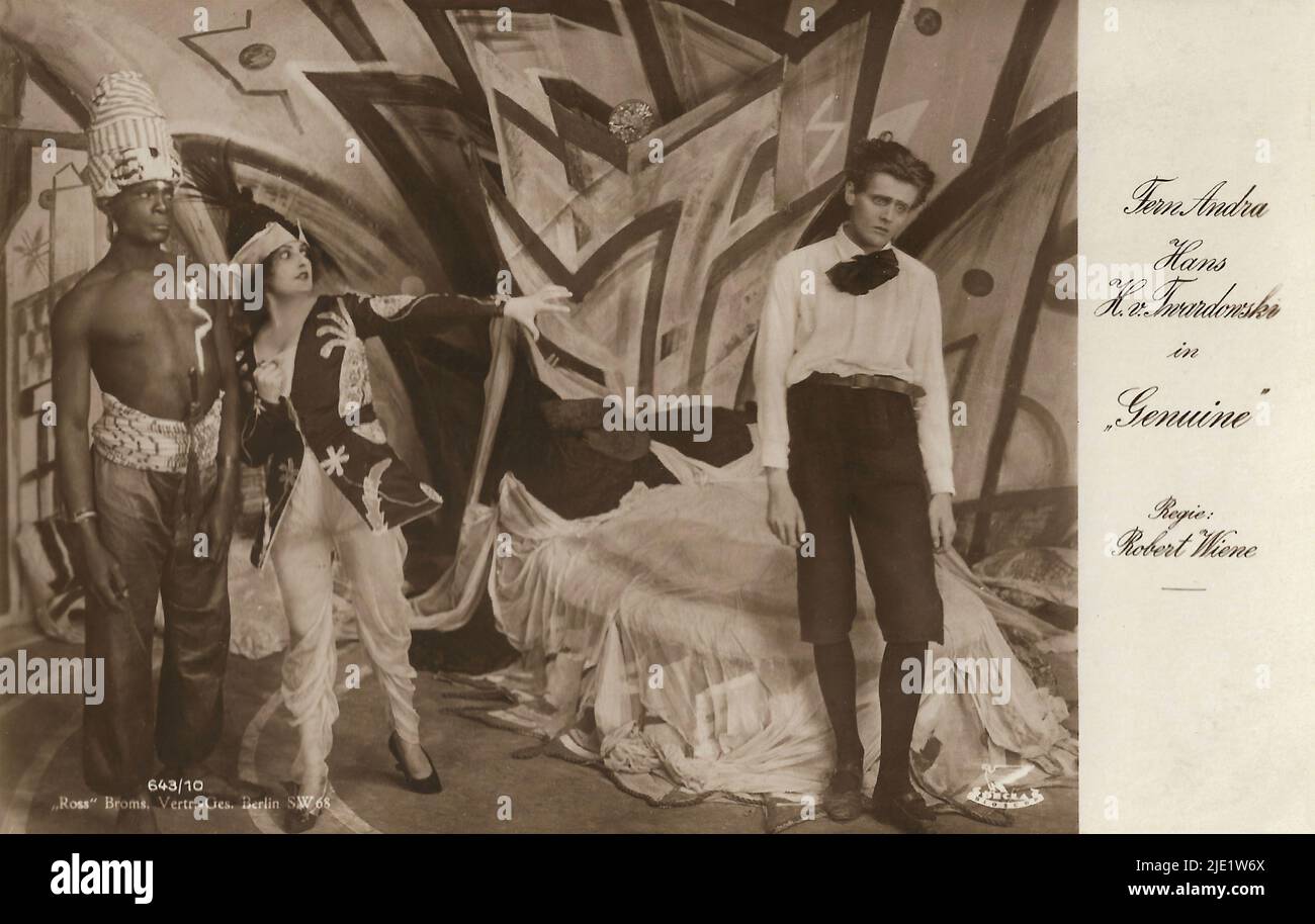 Portrait of Fern Andra and Hans Heinrich von Twardowski in Genuine (1920) - German weimar era ...