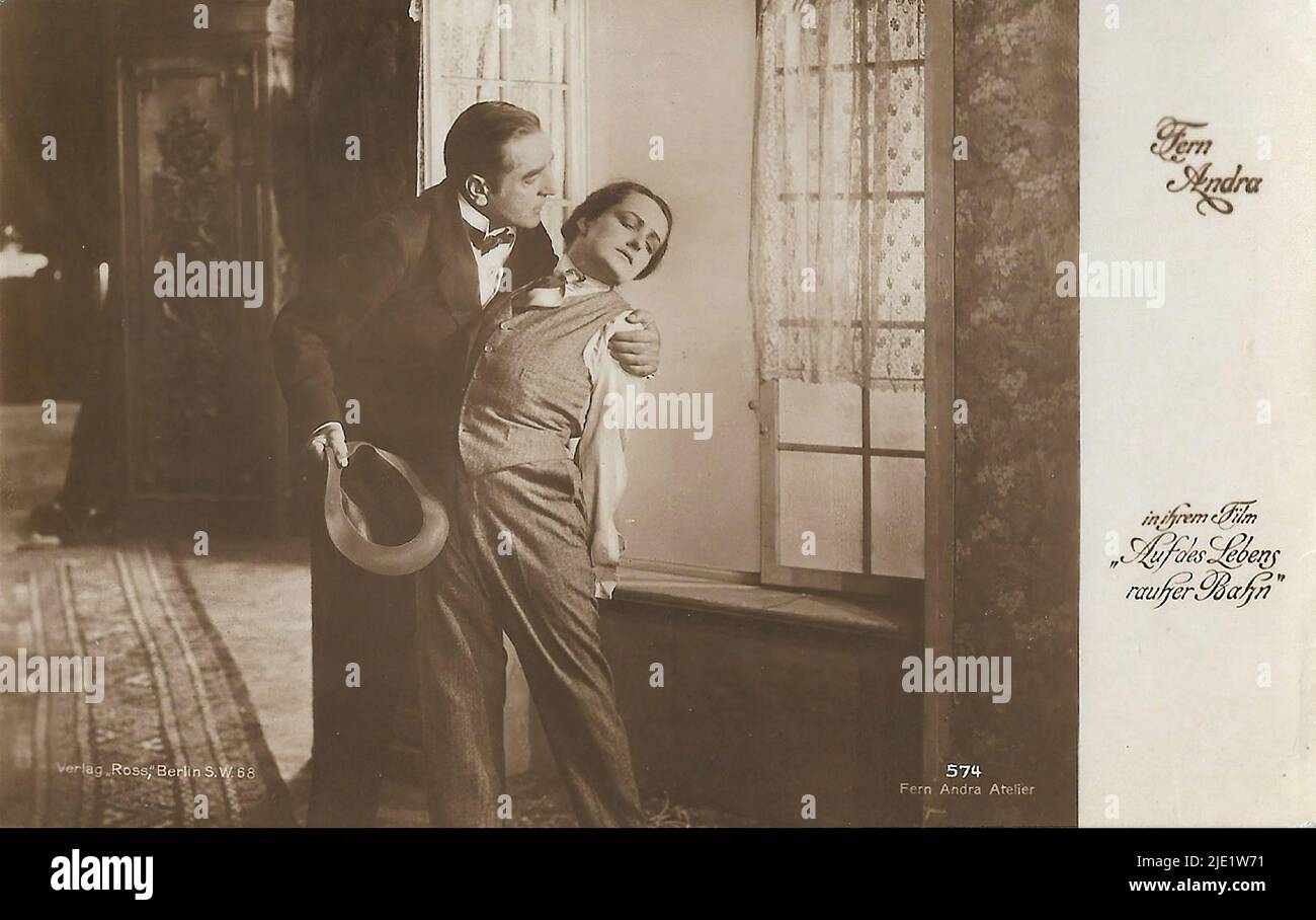 Portrait of Fern Andra in Auf des Lebens rauher Bahn 001 - German weimar era cinema (1918 - 1935 ...