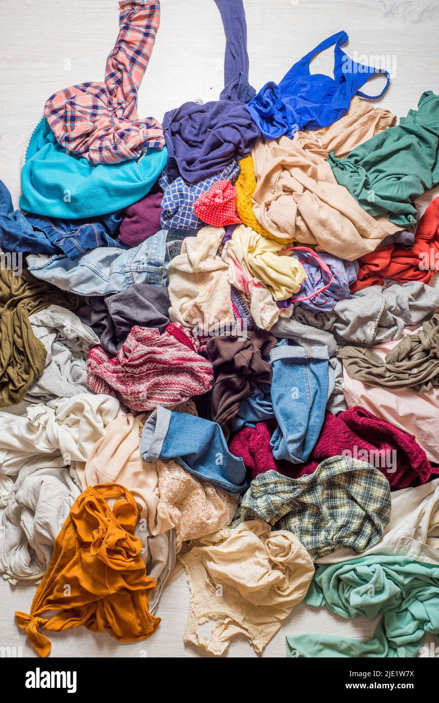 Clothing pile landfill hi-res stock photography and images - Alamy