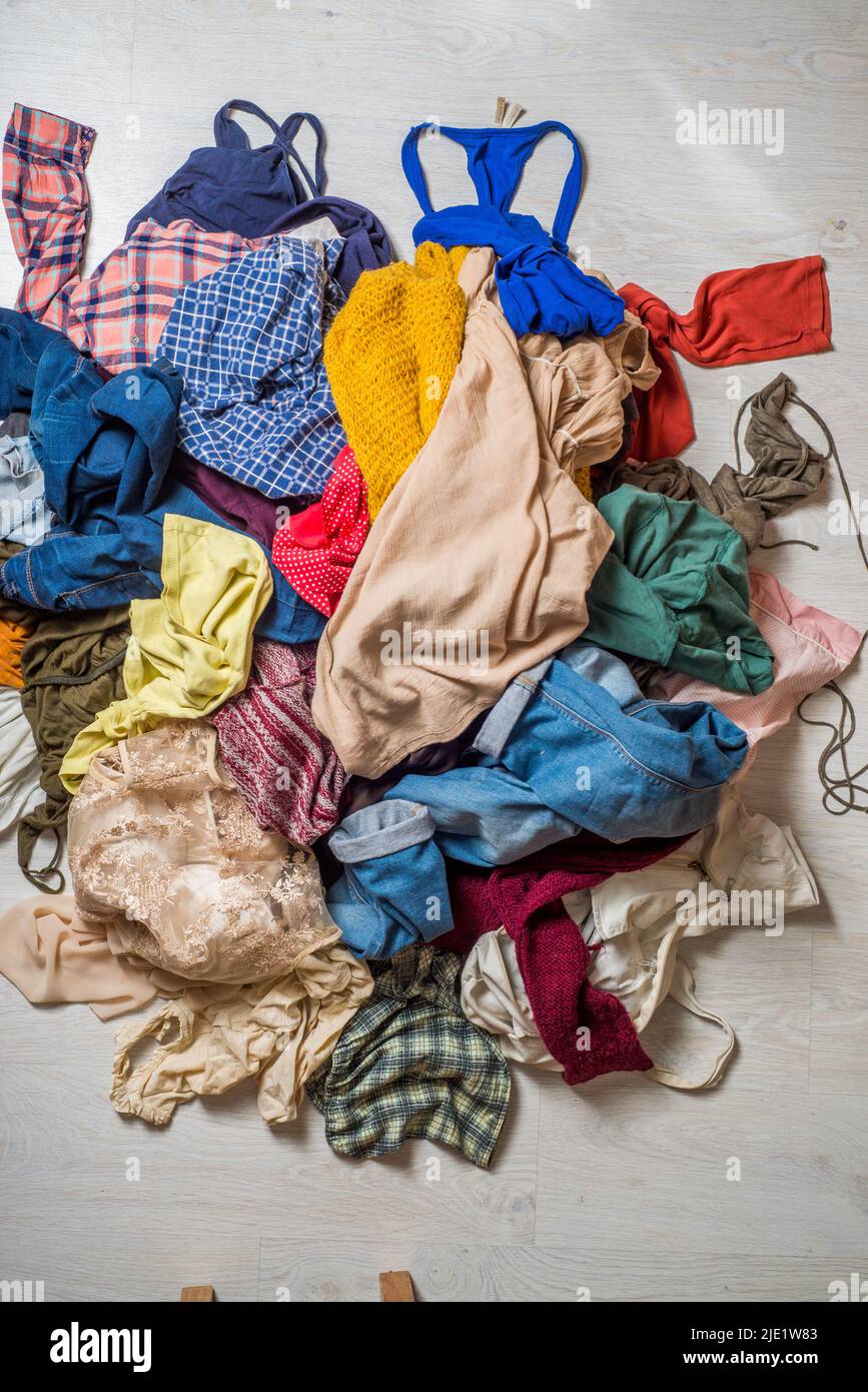 Clothes waste pile hi-res stock photography and images - Alamy