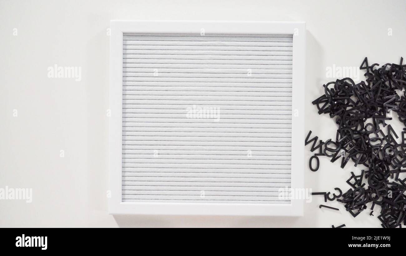 Flat lay. STAY HOME and STAY SAFE sign on a white message board Stock ...