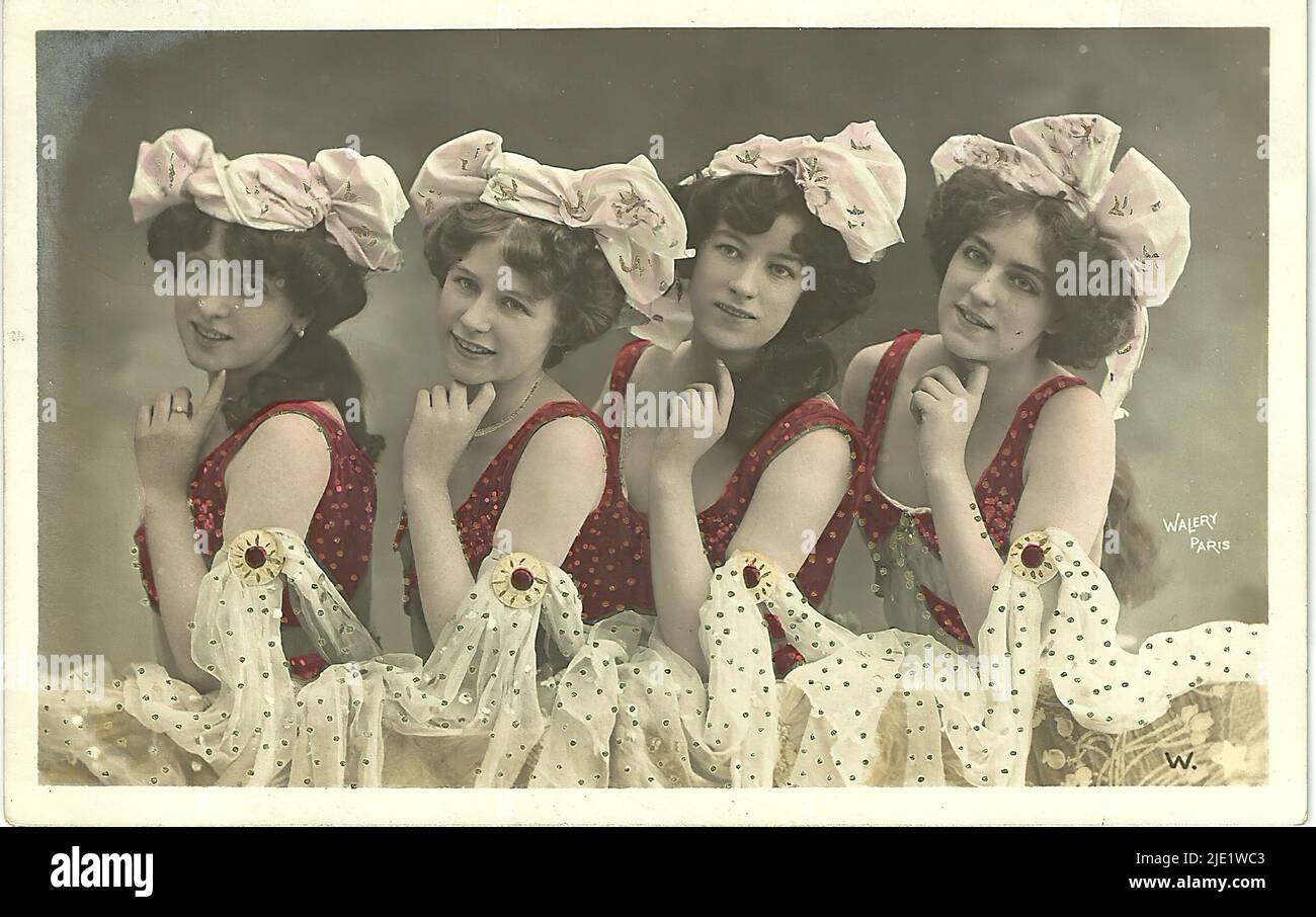 Portrait of Four lovely girls - British stage star of the Victorian and ...