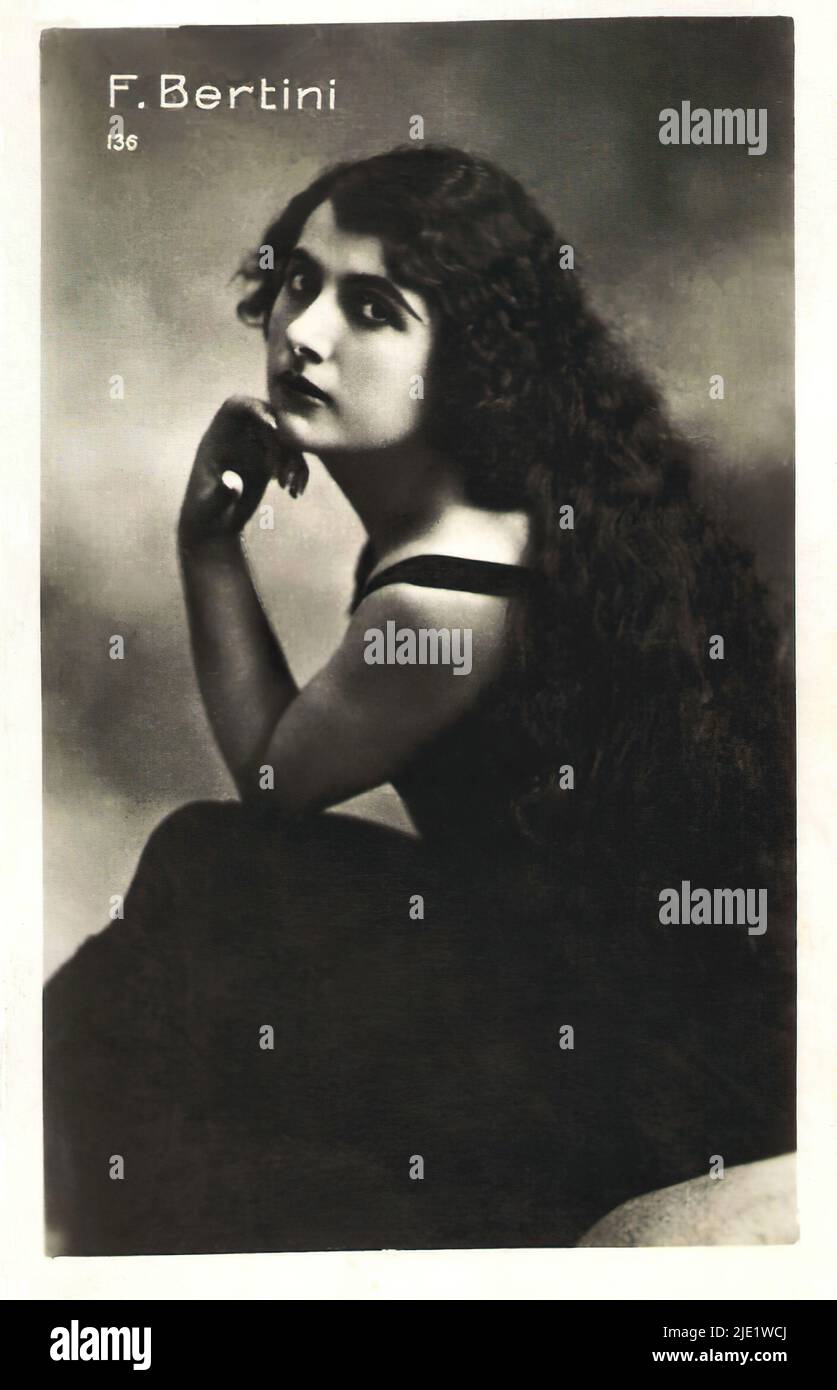 Portrait of Francesca Bertini - Italian silent cinema era actress Stock ...