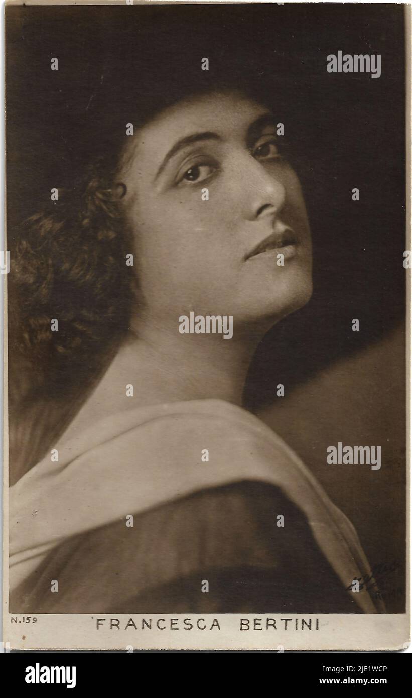 Portrait of Francesca Bertini - Italian silent movie era Stock Photo ...