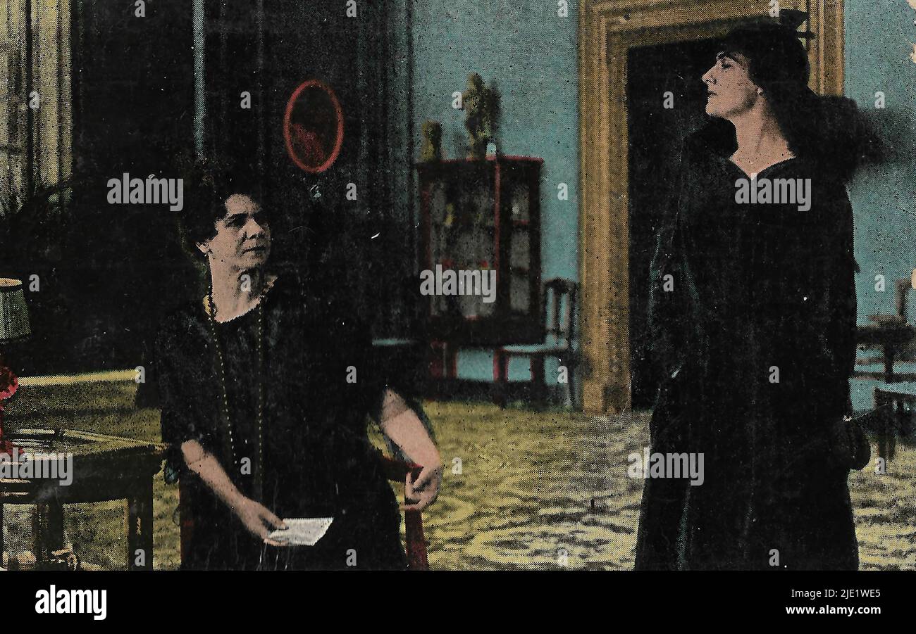 Portrait of Francesca Bertini and nella Montagna in La Superbia (1918 ...