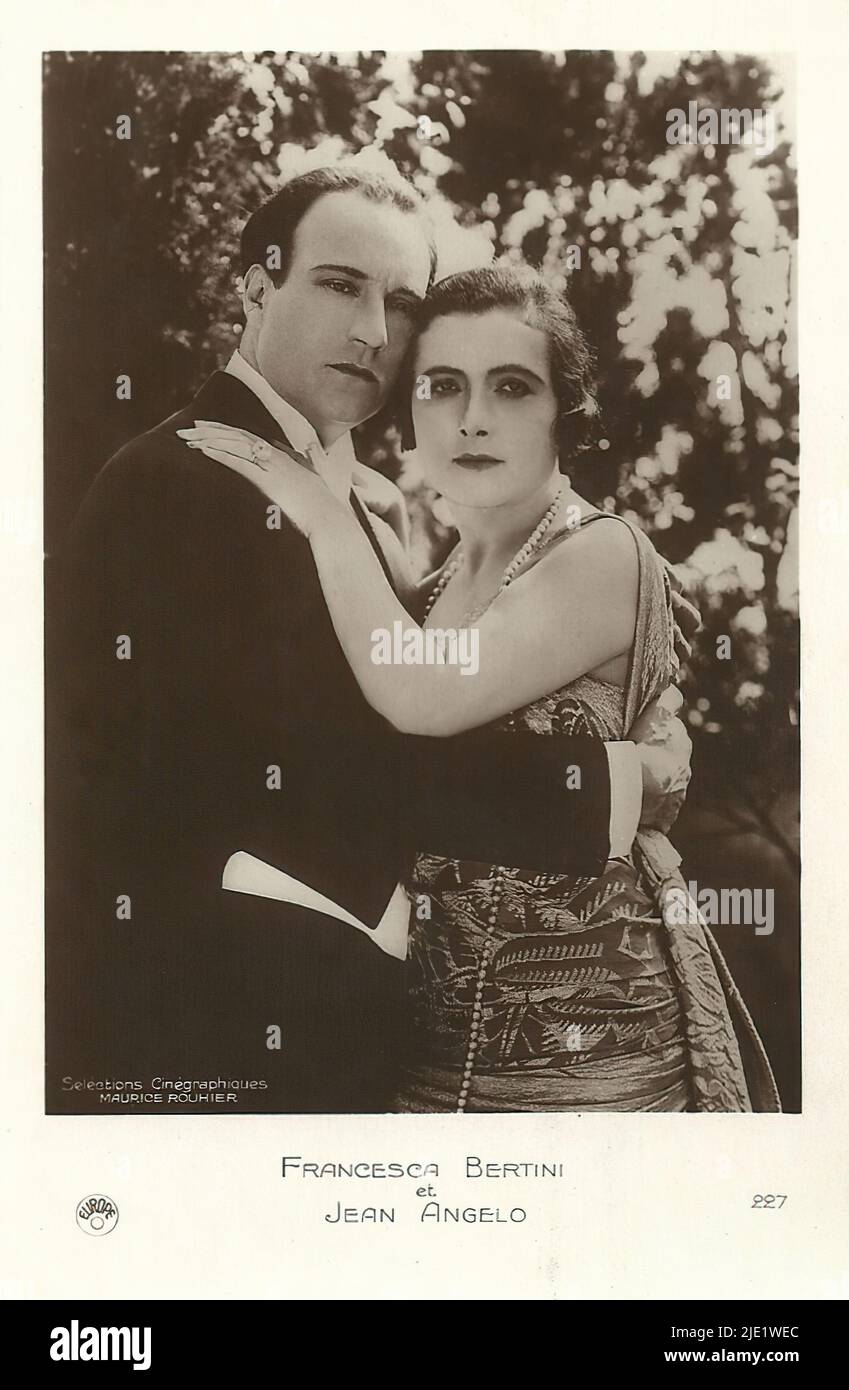 Portrait of Francesca Bertini and Jean Angelo - Italian silent movie ...