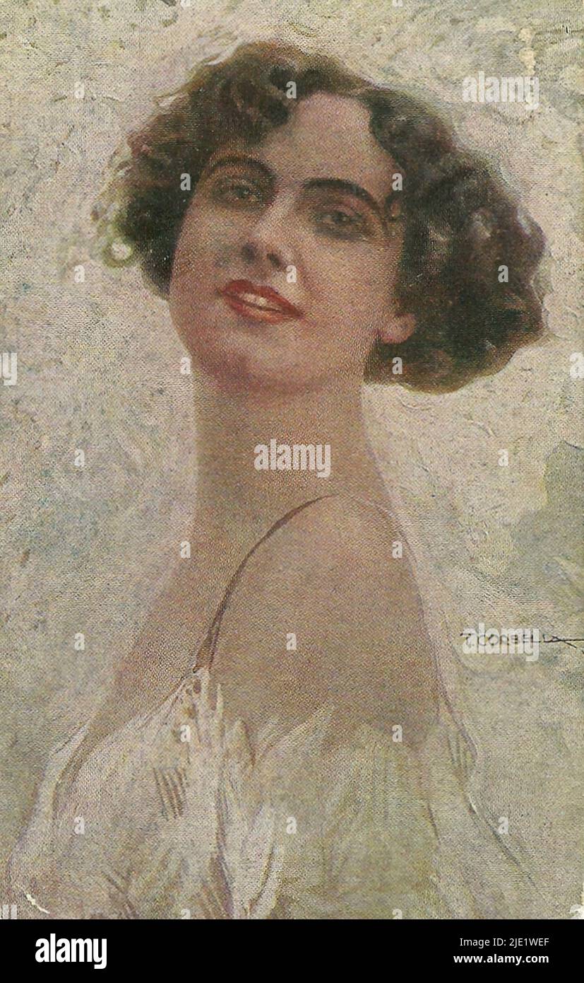 Portrait of Francesca Bertini by Tito Corbella - Italian silent cinema ...