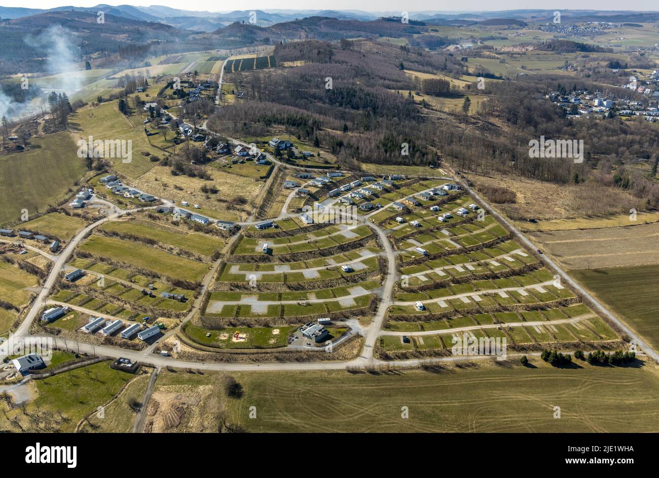 Aerial view, camping and holiday park Brilon, Brilon, Sauerland, North ...