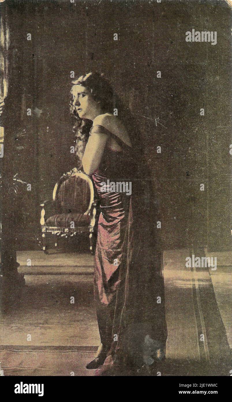 Portrait of Francesca Bertini in Malia 009 - Italian silent movie Stock ...