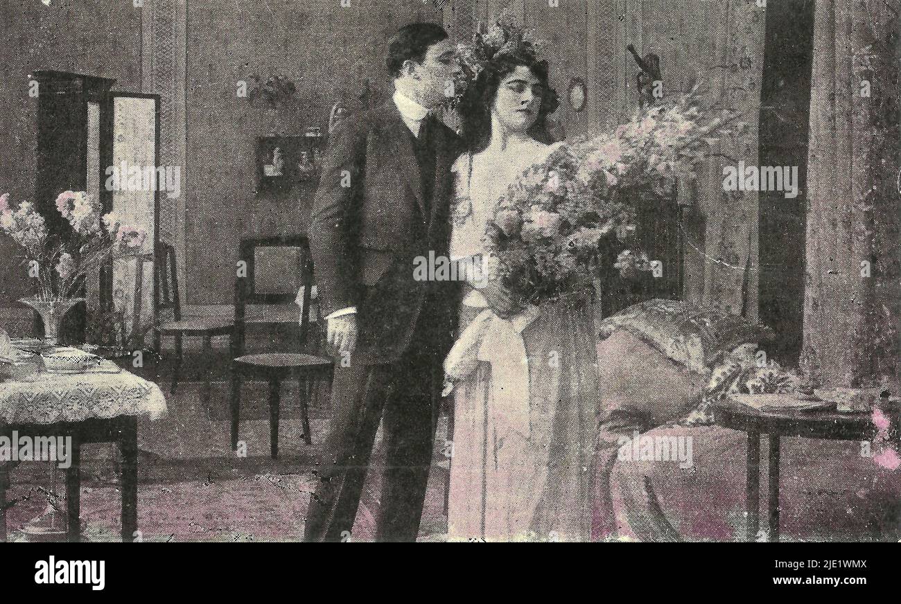 Portrait of Francesca Bertini in Malia 001 - Italian silent movie Stock ...