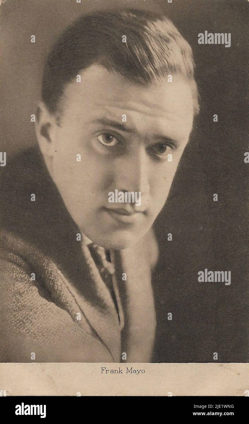 Portrait of Frank Mayo - American cinema before Hollywood era Stock ...