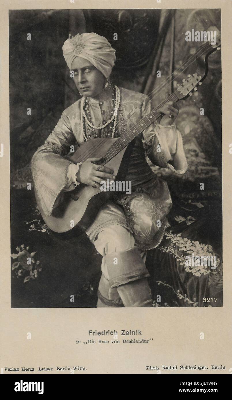 Portrait of Friedrich Zelnik in Die Rose von Dschlandur (1918) - German ...