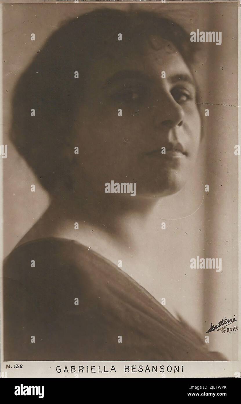 Portrait of Gabriella Besanzoni - Italian silent cinema era actress ...