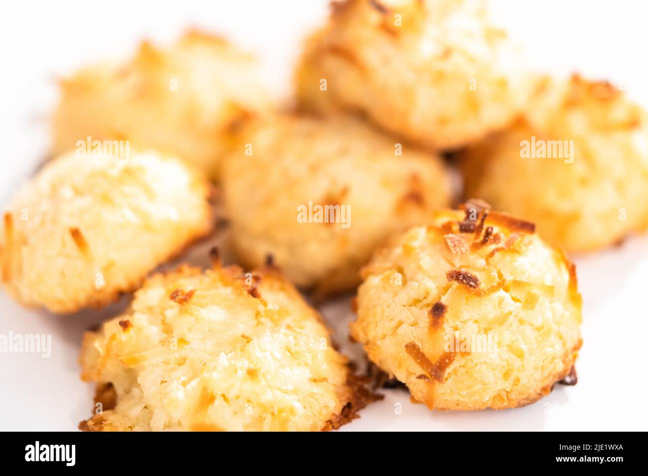 Homemade coconut cookies with coconut flakes Stock Photo - Alamy