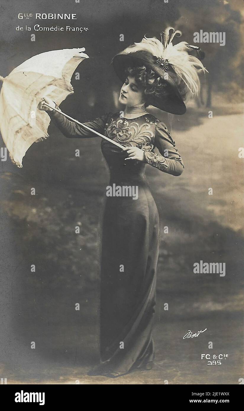 Portrait of Gabrielle Robinne 006 - French theatre classic era Stock ...