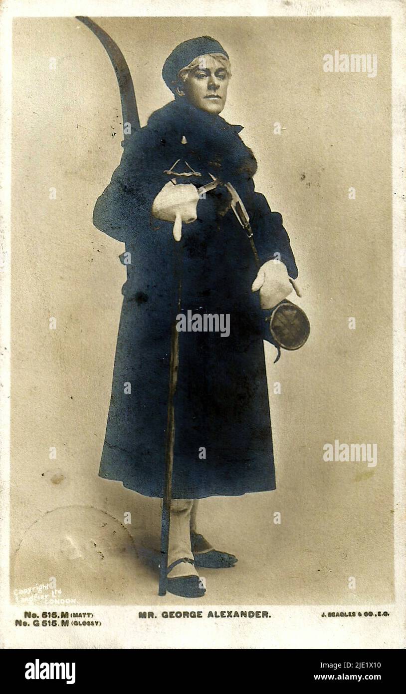 Portrait of George Alexander - British stage star of the Victorian and ...