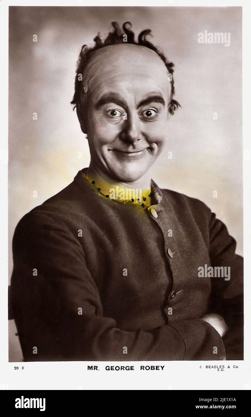 Portrait of George Robey 001 - British stage star of the Victorian and ...