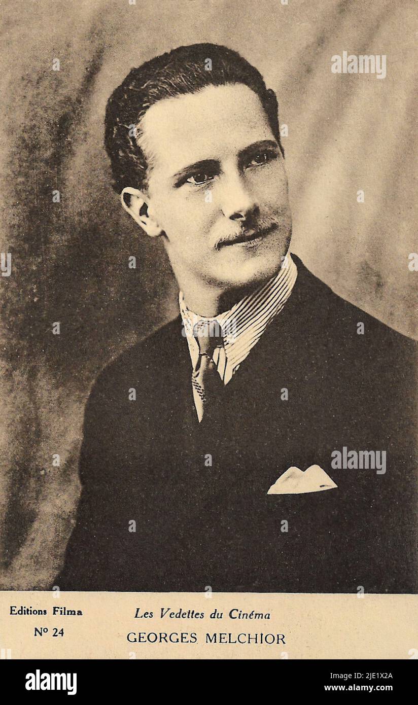 Portrait of Georges Melchior - French silent cinema era Stock Photo - Alamy