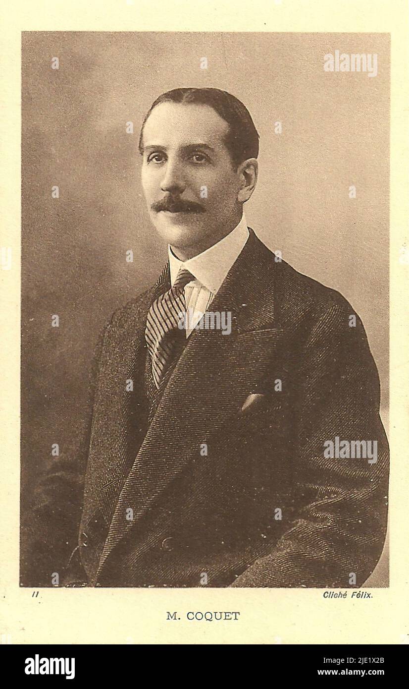 Portrait of Georges Coquet - French theatre classic era Stock Photo - Alamy