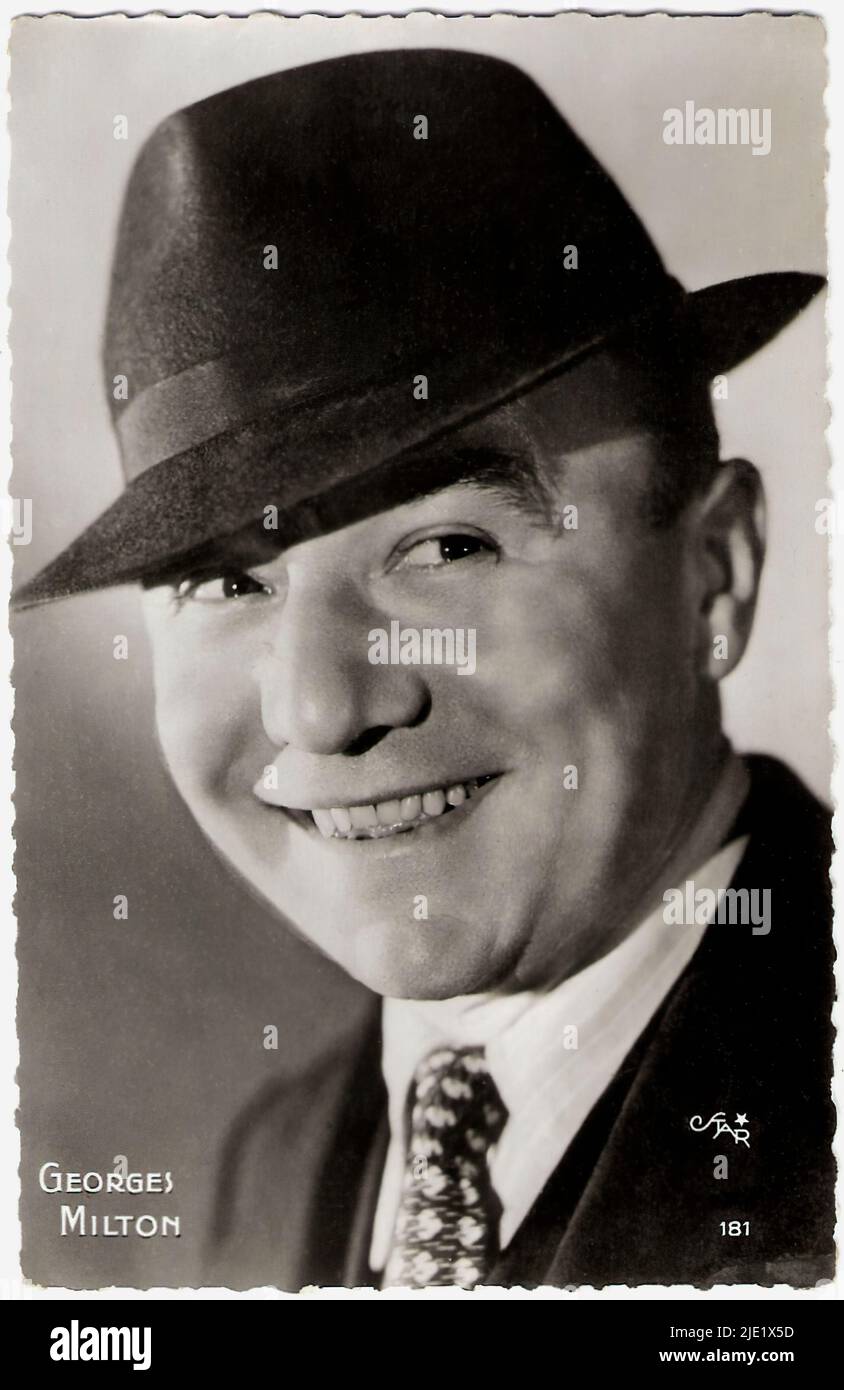Portrait of Georges Milton - French theatre classic era Stock Photo - Alamy