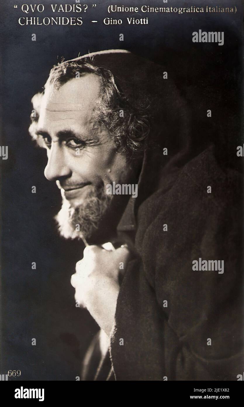 Portrait of Gino Viotti in Quo vadis - Italian silent cinema era actor ...