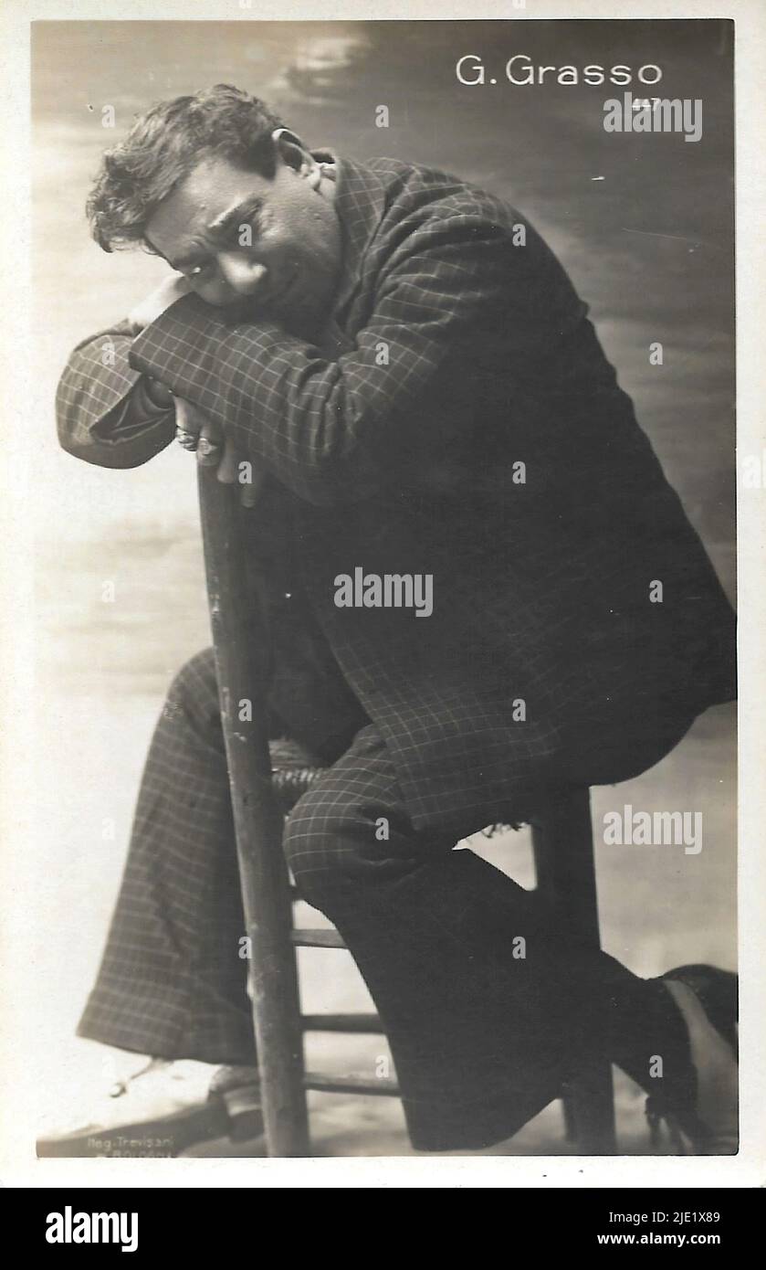 Portrait of Giovanni Grasso - Italian silent cinema era actor Stock ...