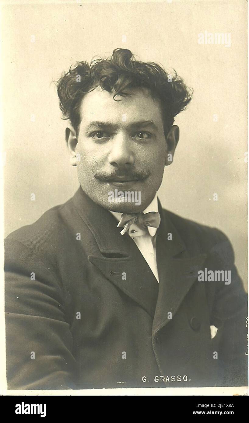 Portrait of Giovanni Grasso 001 - Italian silent cinema era actor Stock ...