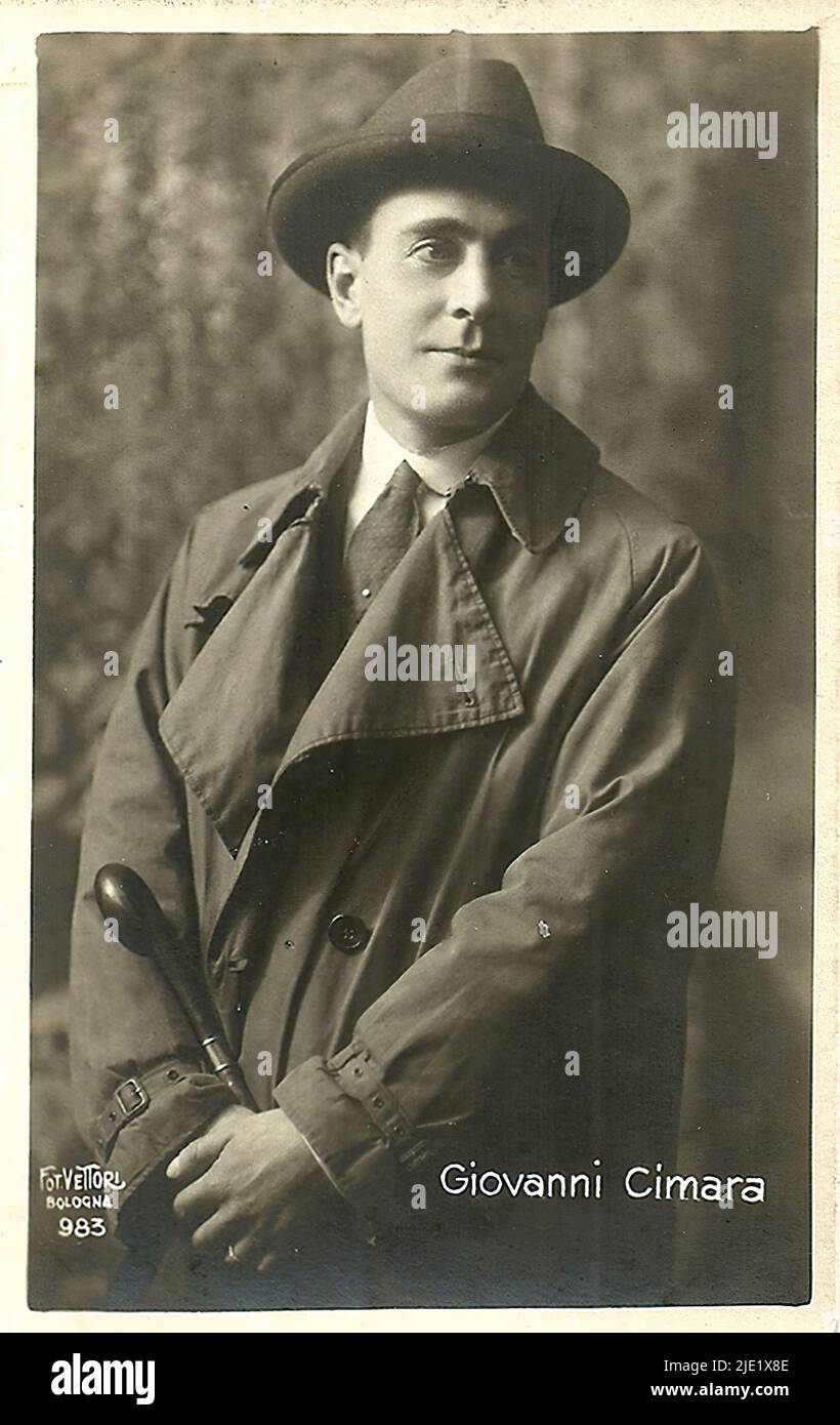 Portrait of Giovanni Cimara - Italian silent cinema era actor Stock ...