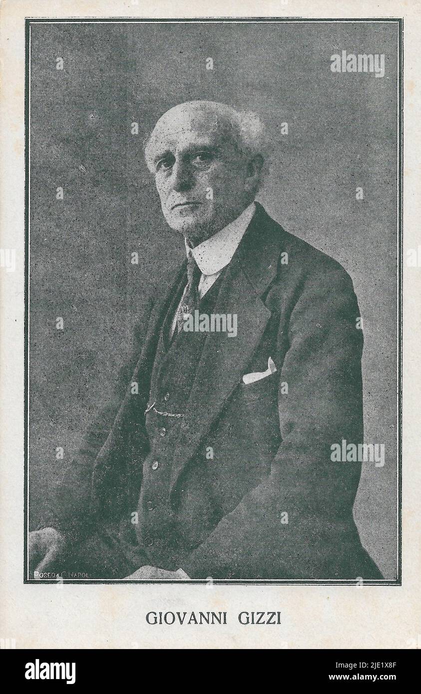 Portrait of Giovanni Gizzi - Italian silent cinema era actor Stock ...