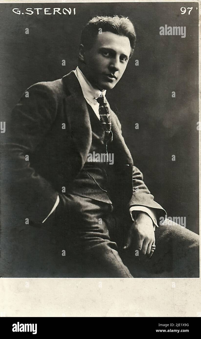 Portrait of Giuseppe Sterni 001 - Italian silent cinema era actor Stock ...