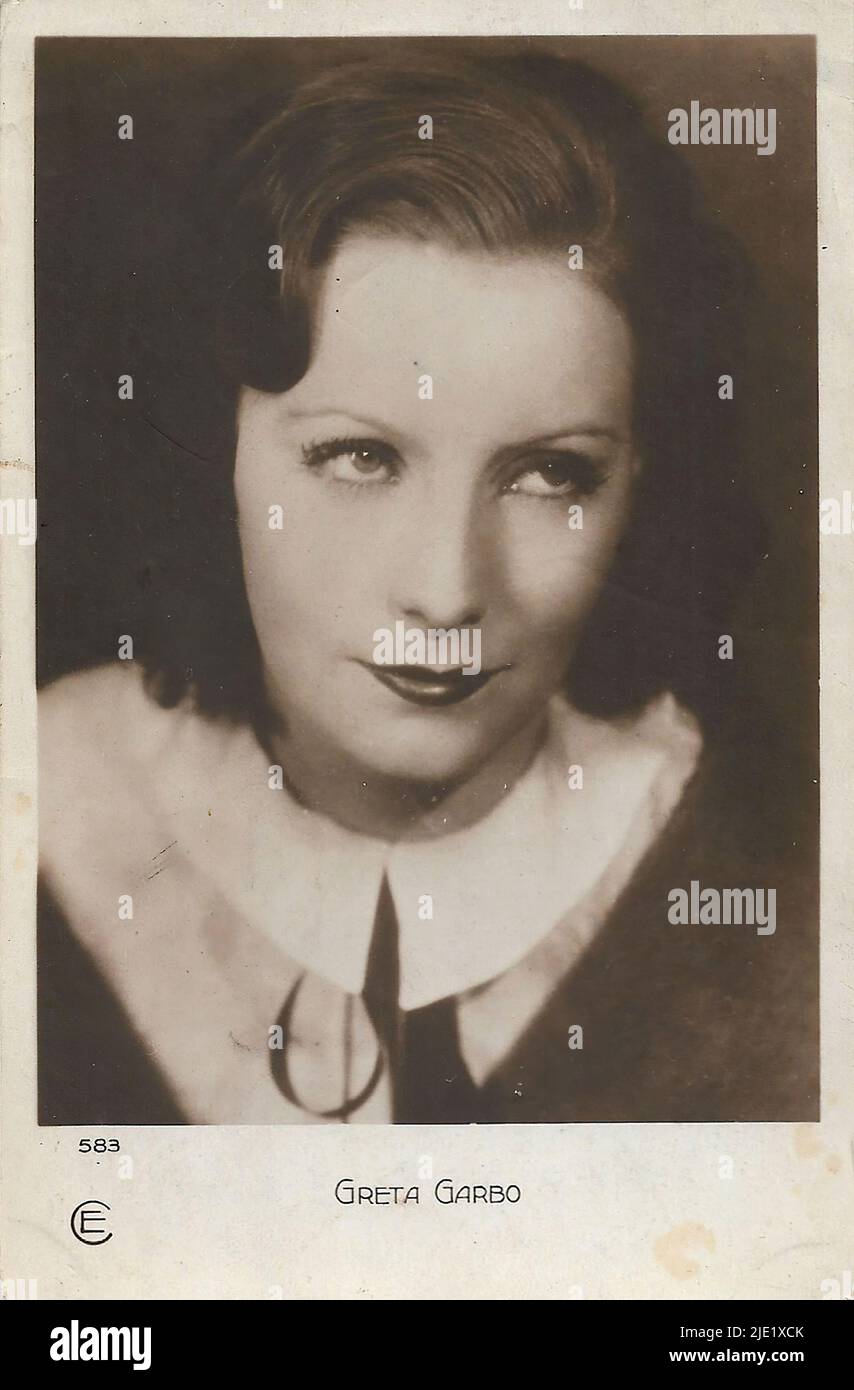 Portrait of Greta Garbo - Hollywood silent movie actress Stock Photo ...