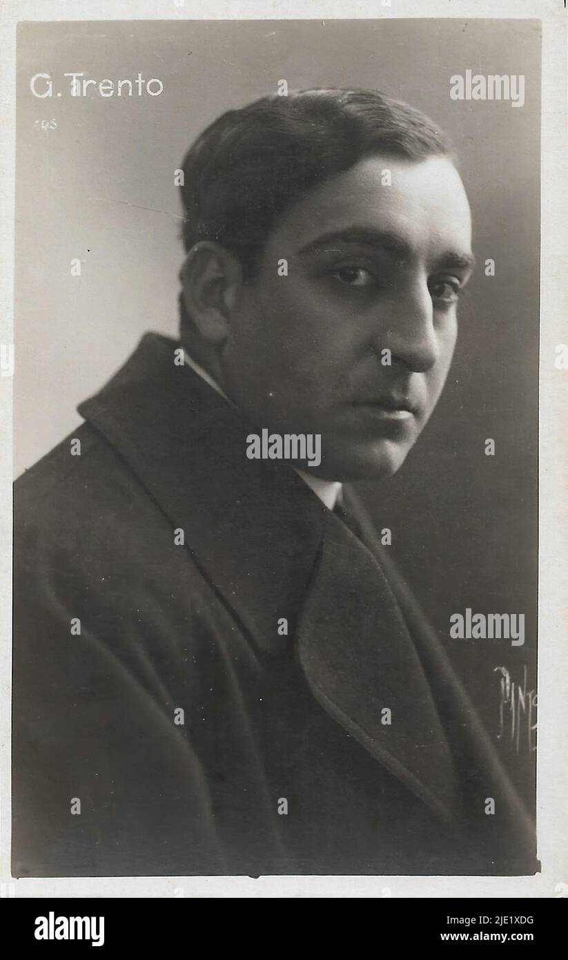 Portrait of Guido Trento - Italian silent cinema era actor Stock Photo ...