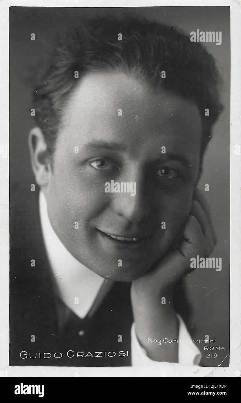 Portrait of Guido Graziosi - Italian silent cinema era actor Stock ...