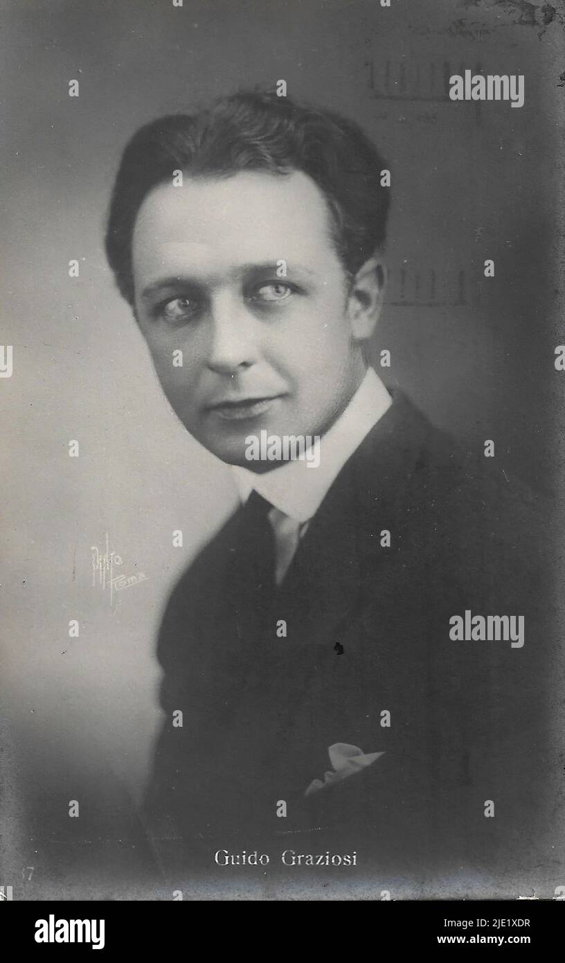 Portrait of Guido Graziosi 001 - Italian silent cinema era actor Stock ...