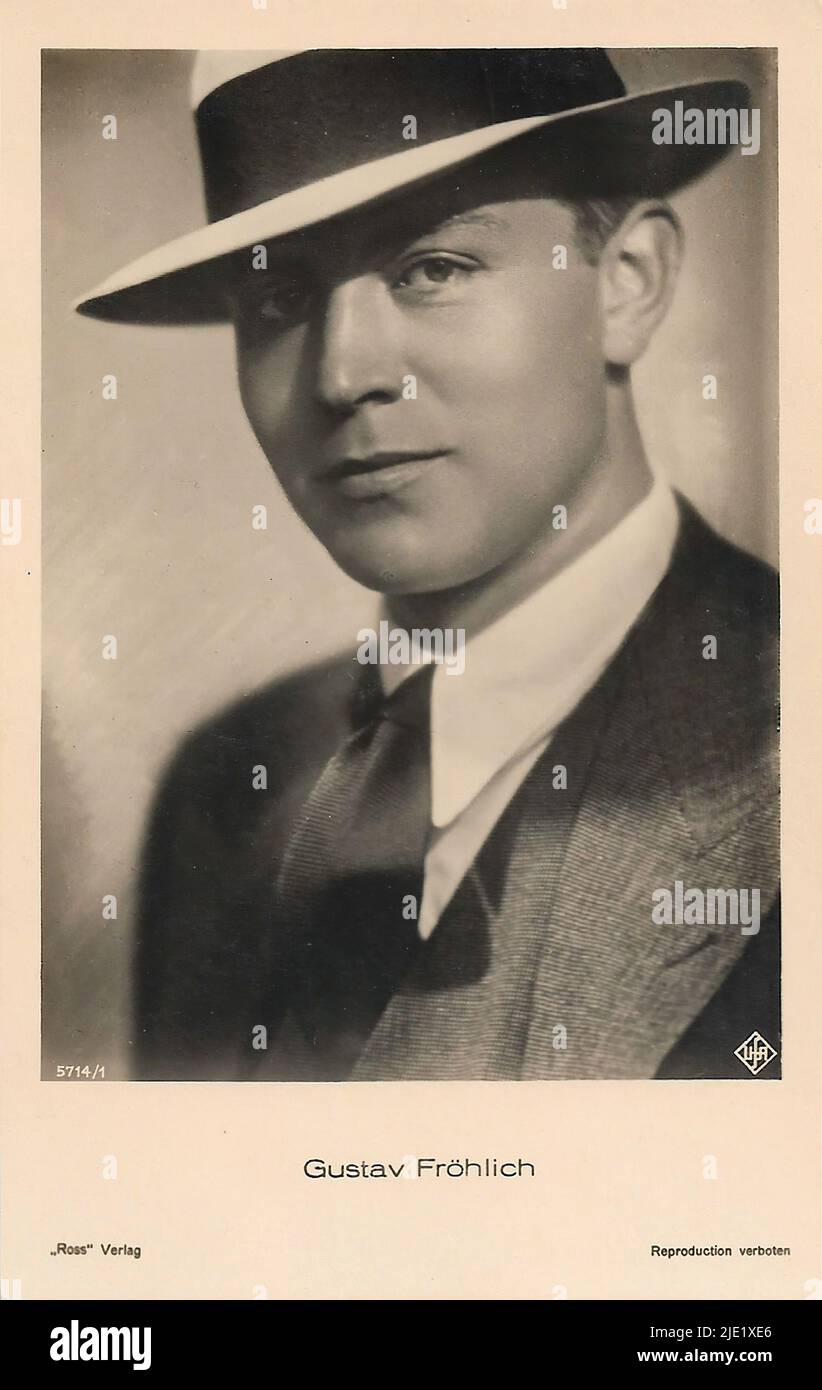 Portrait of Gustav Fröhlich - German weimar era cinema (1918 - 1935 Stock Photo - Alamy