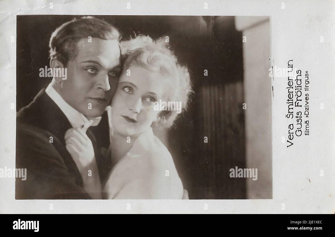 Portrait of Gustav Fröhlich and Vera Schmiterlöw in Jahrmarkt des Lebens - German weimar era ...