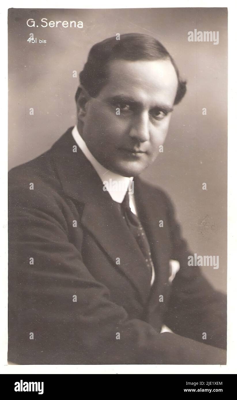 Portrait of Gustavo Serena - Italian silent cinema era actor Stock ...