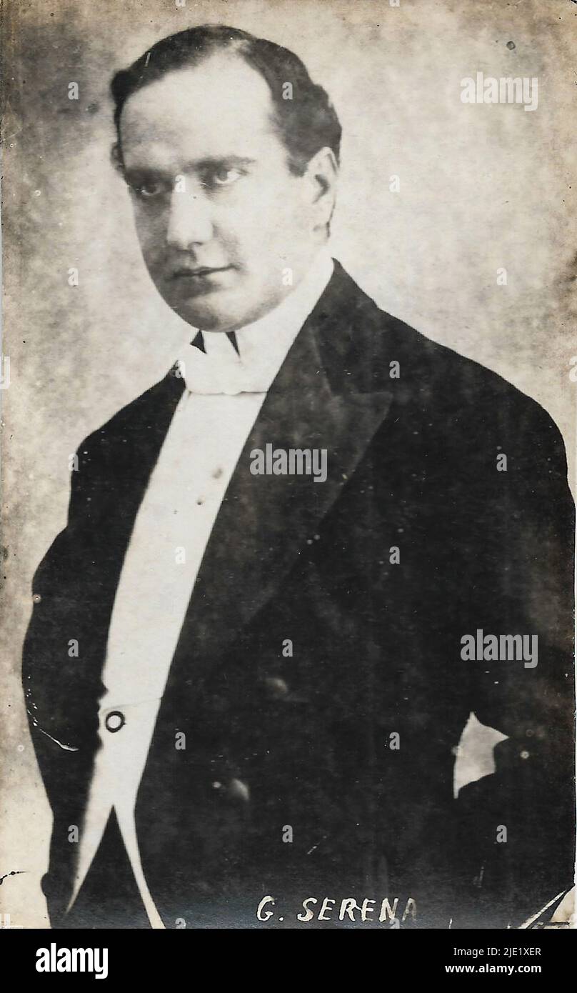 Portrait of Gustavo Serena 004 - Italian silent cinema era actor Stock ...
