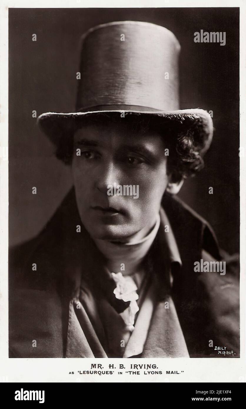 Portrait of H.B. Irving in The Lyons Mail (1905) - British stage star ...