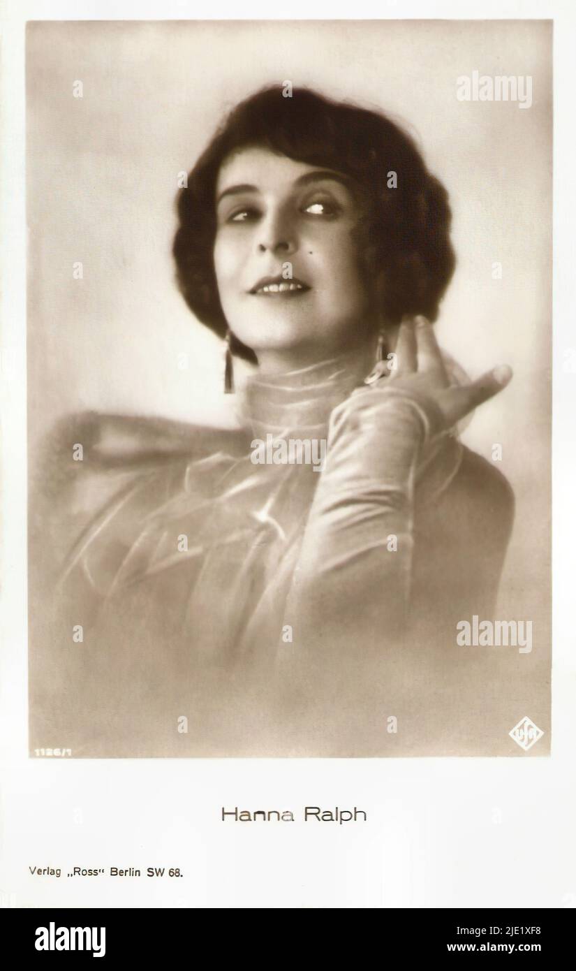 Portrait of Hanna Ralph 001 - German weimar era cinema (1918 - 1935 ...