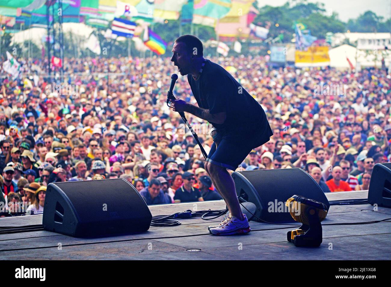 Jason Williamson of the Sleaford Mods performs during the Glastonbury ...