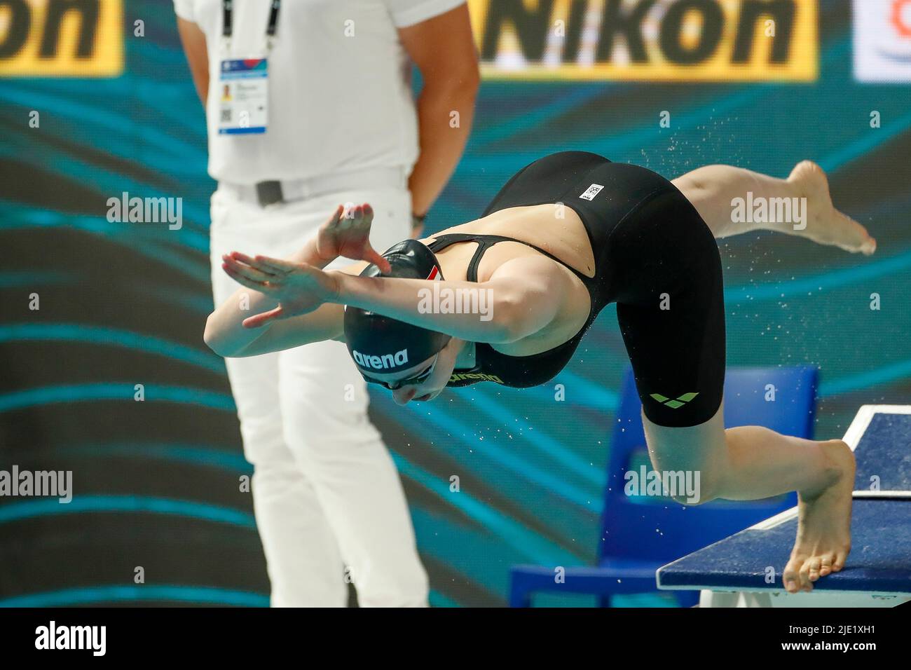 BUDAPEST, HUNGARY - JUNE 24: Rosey Metz of The Netherlands competing at ...